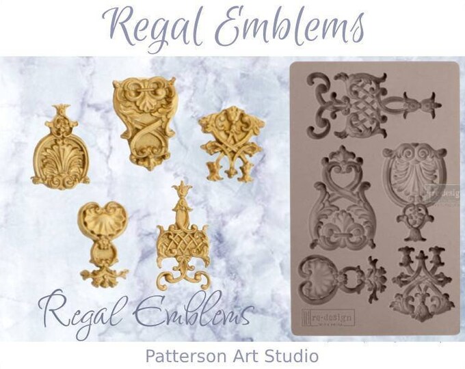 Silicone Mold - REGAL EMBLEMS - Redesign With Prima - Mould 5"x8" - Etsy