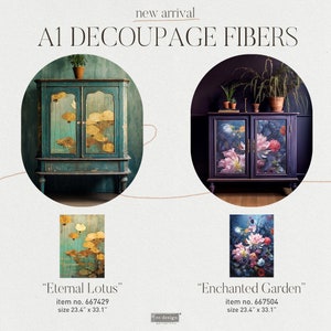 ETERNAL LOTUS - New! - Redesign With Prima A1 Decoupage Fiber - Fine ...