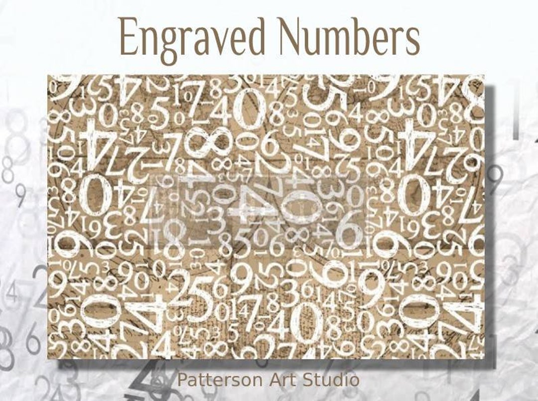 ENGRAVED NUMBERS - Redesign With Prima - Furniture Decor Decoupage ...