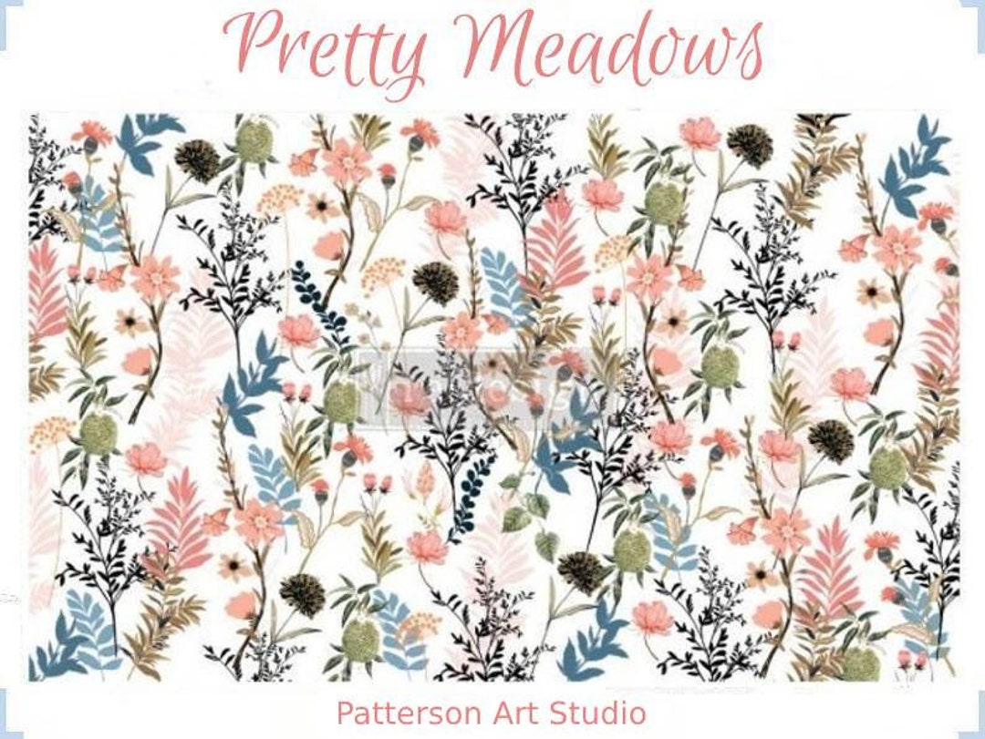 Pretty Meadows Decoupage Tissue Paper - Redesign With Prima 19"x30" - Etsy