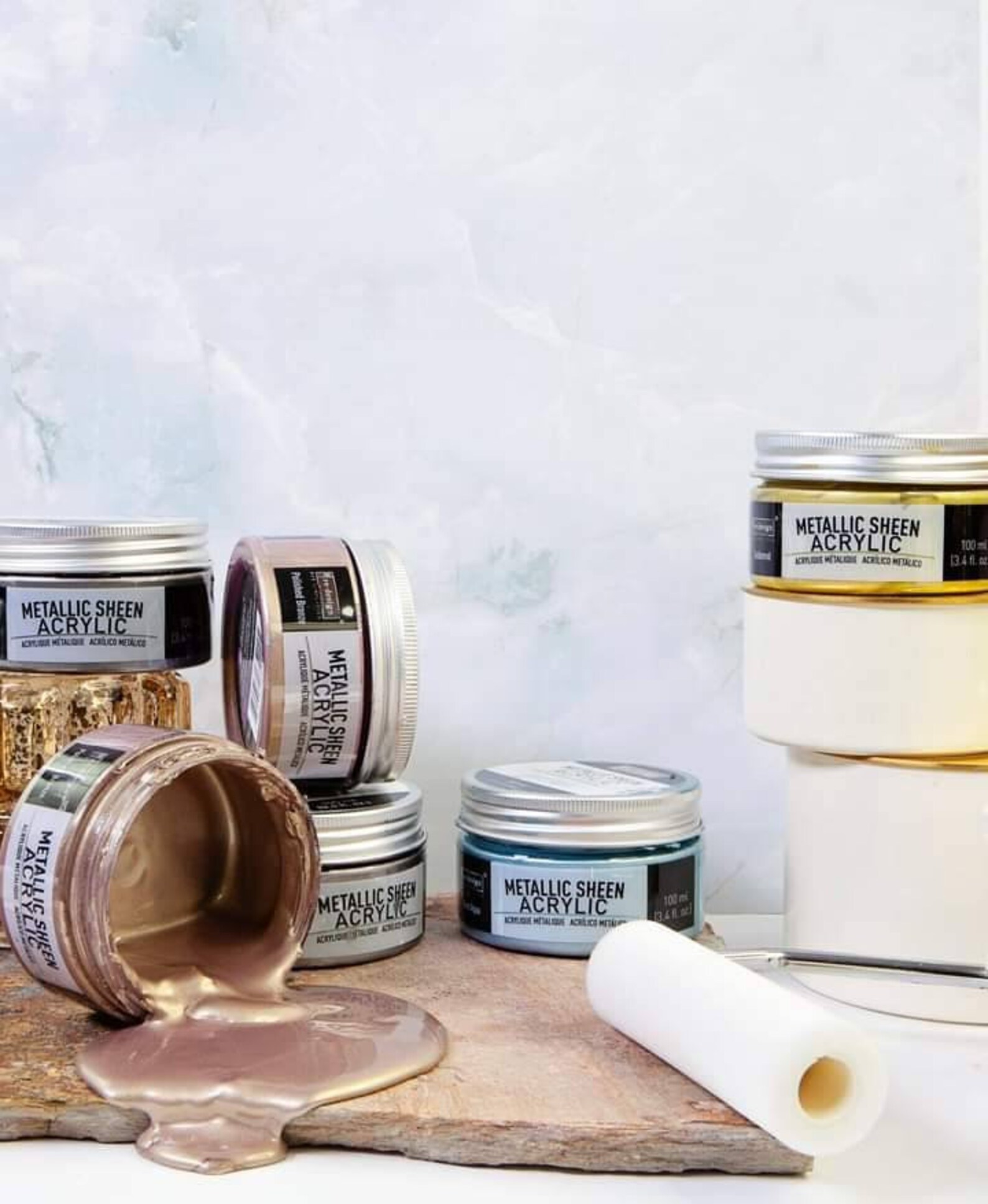 New! Metallic Sheen Acrylic Paint - 7 Colors - Re-design With Prima ...