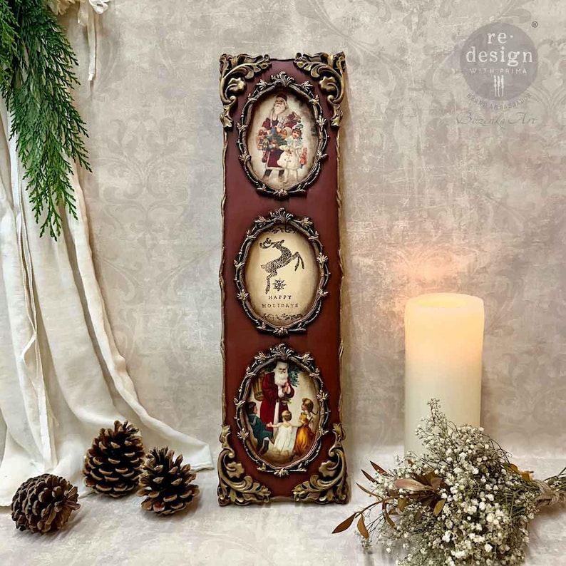 SANTALAND SPARKLE - New! - Redesign With Prima A3 Decoupage Fiber Multi ...
