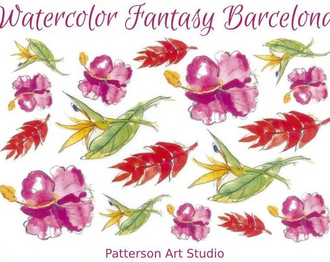 Redesign With Prima Rub on Furniture Small Transfer Decal, Watercolor ...