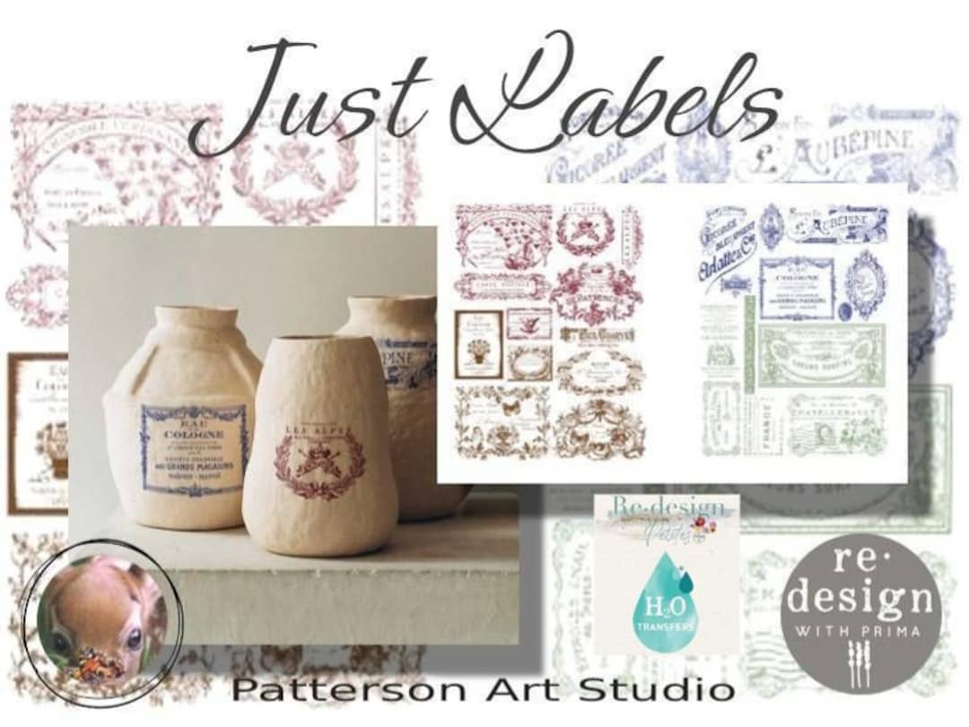New JUST LABELS Redesign With Prima H2O Transfer for Furniture Decor ...