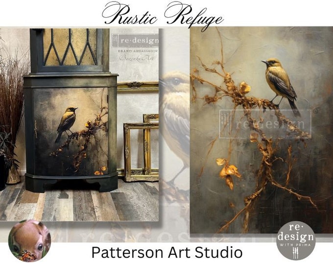 RUSTIC REFUGE New Redesign With Prima A1 Decoupage Fiber Fine Art Decor ...
