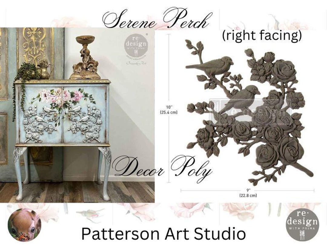 SERENE PERCH Right Facing - NEW! Decor Poly Bendable Furniture Appliqué ...