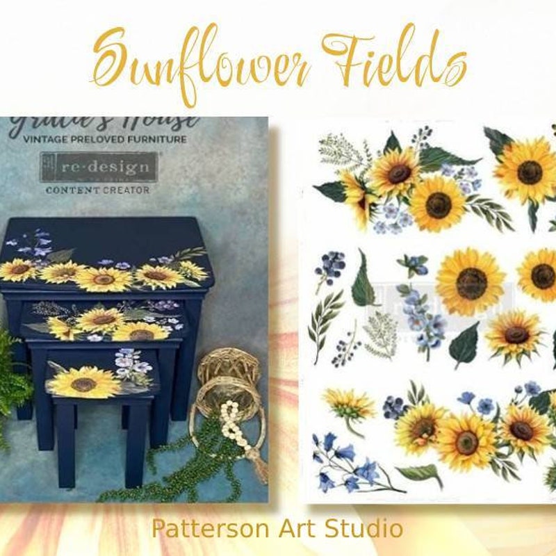 Sunflower Rub on Transfer - Etsy