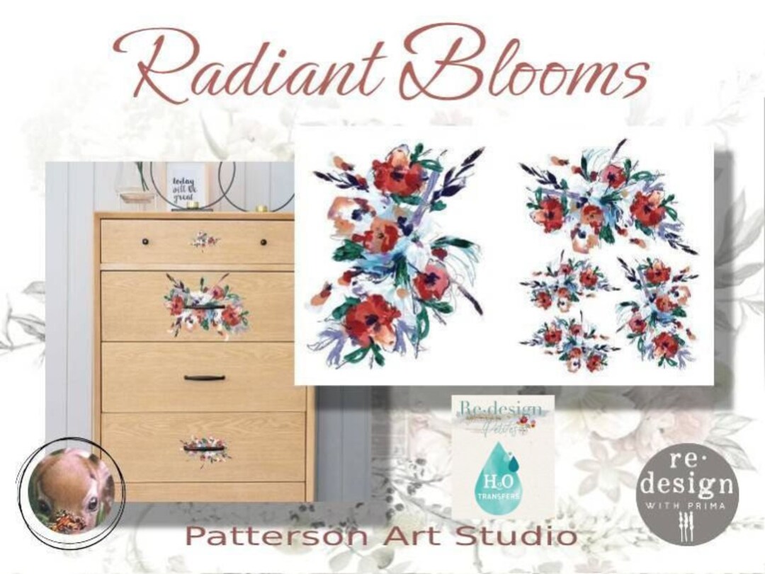 New! RADIANT BLOOMS - Redesign With Prima - H2O Transfer for Furniture ...