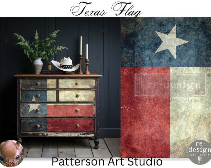 TEXAS FLAG - New! - Redesign With Texas Western Farmhouse A1 Decoupage ...