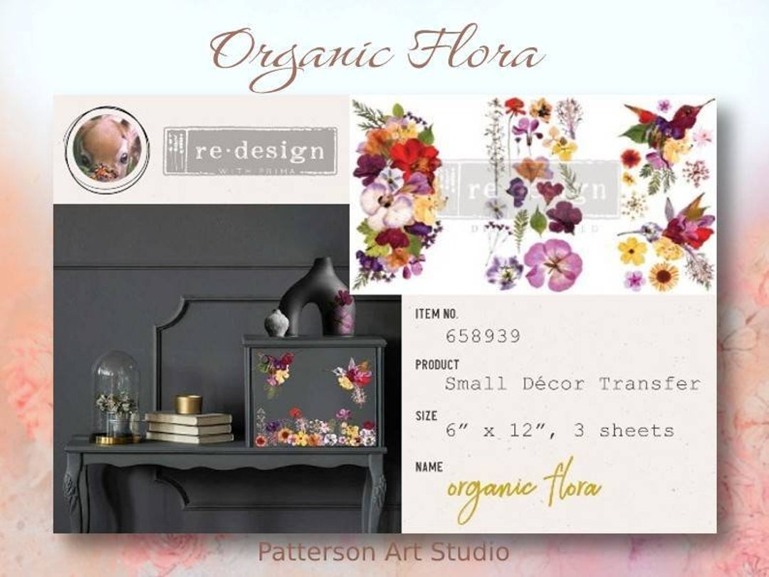 New ORGANIC FLORA Redesign With Prima Rub on Small Transfer for ...