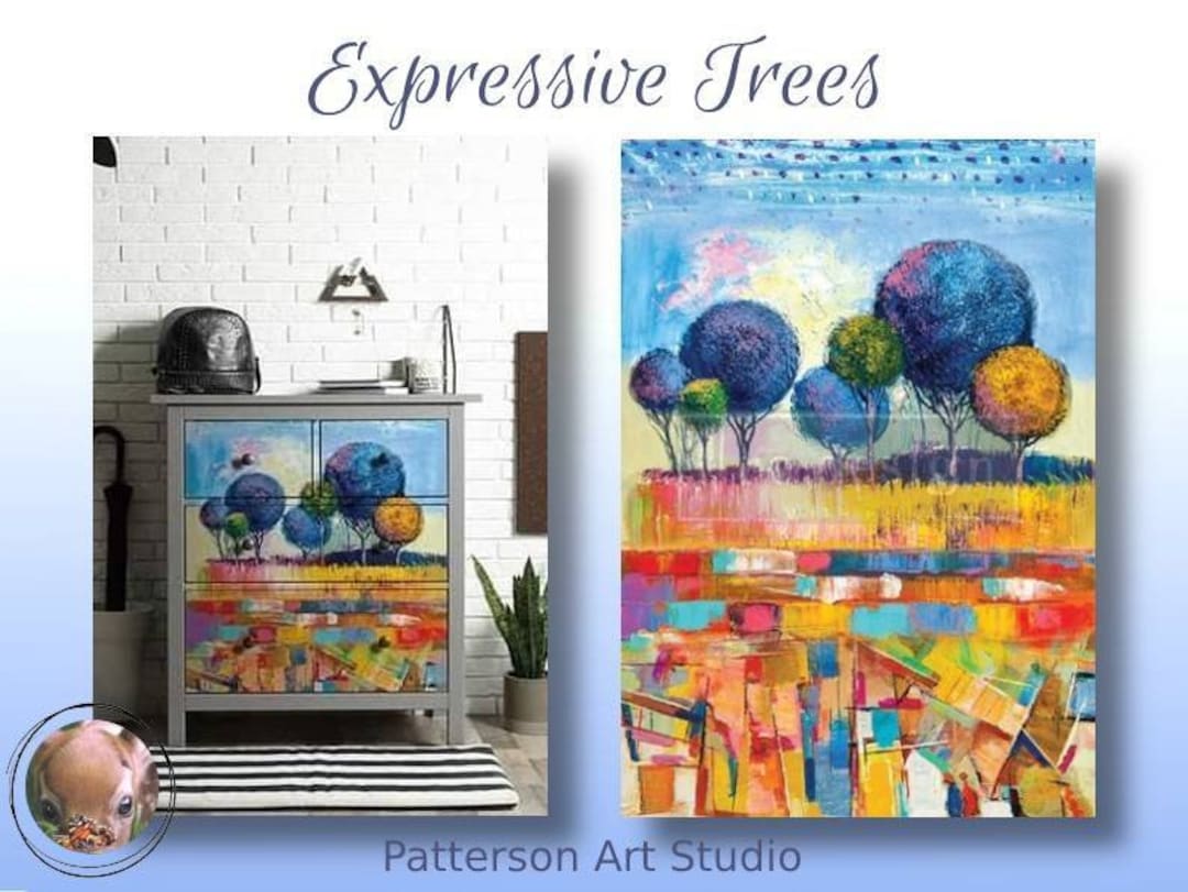 New! EXPRESSIVE TREES - Redesign With Prima A1 Decoupage Rice Fine Art ...