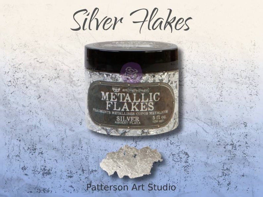 SILVER METALLIC FLAKES -art Ingredients - by Finnabair - Furniture ...