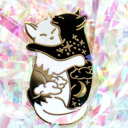 Enamel Cat Pin Cat Lapel Pin - Etsy