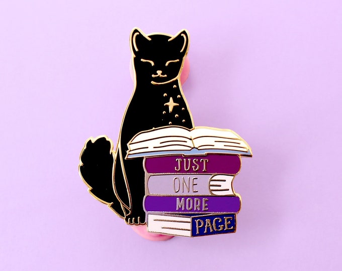 Spell Book Kitty Enamel Pin | Black Cat Glow in the Dark Open Book - Etsy