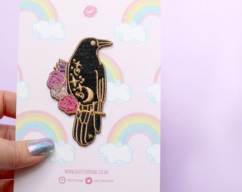 Crow and Rose Grateful Dead Patch - Etsy