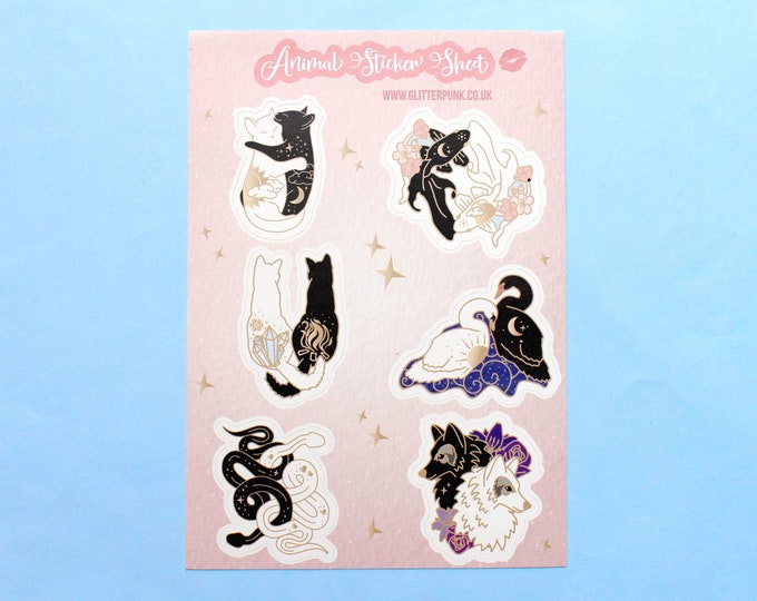 Cat Sticker Set Cat Lover Gift Stickers for Journals Wedding - Etsy