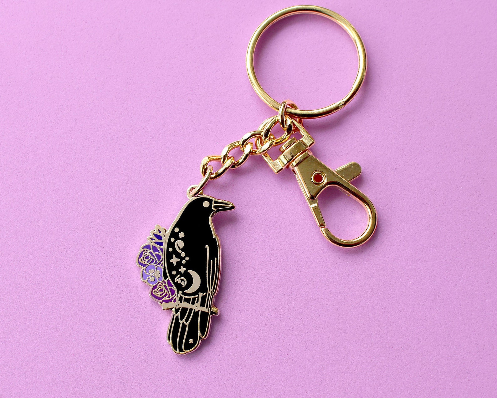 Crow Keychain Bird Keychain Cute Keychain Bird Lover Witch - Etsy