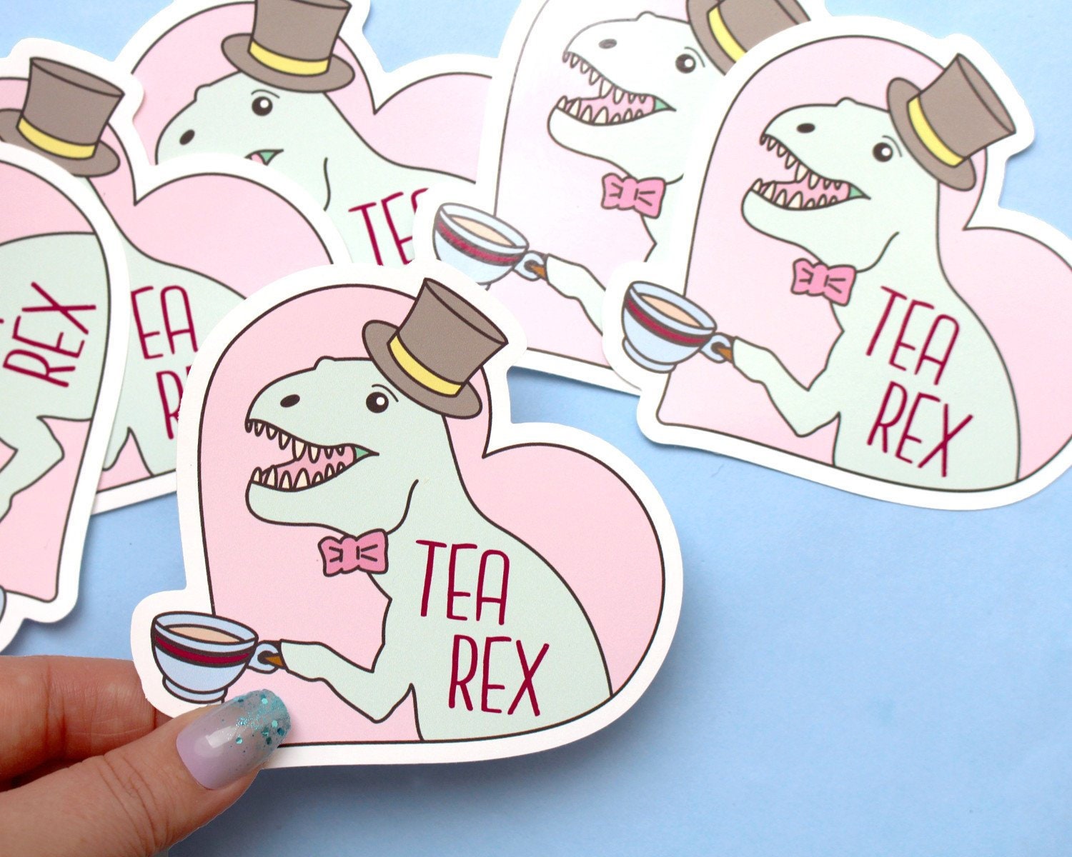 Tea Rex Sticker T-rex Tyrannosaurus Rex Tea Lover Sticker Tea Lover ...