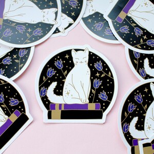 Book Cat Sticker Laptop Sticker Cat Lover Gift Book Lover Cats and ...