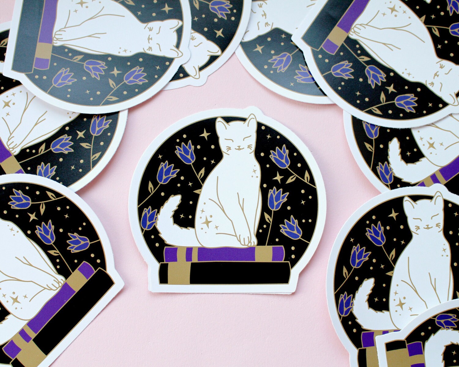 Book Cat Sticker Laptop Sticker Cat Lover Gift Book Lover Cats - Etsy