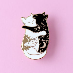 Enamel Cat Pin, Cat Lapel Pin, - Etsy