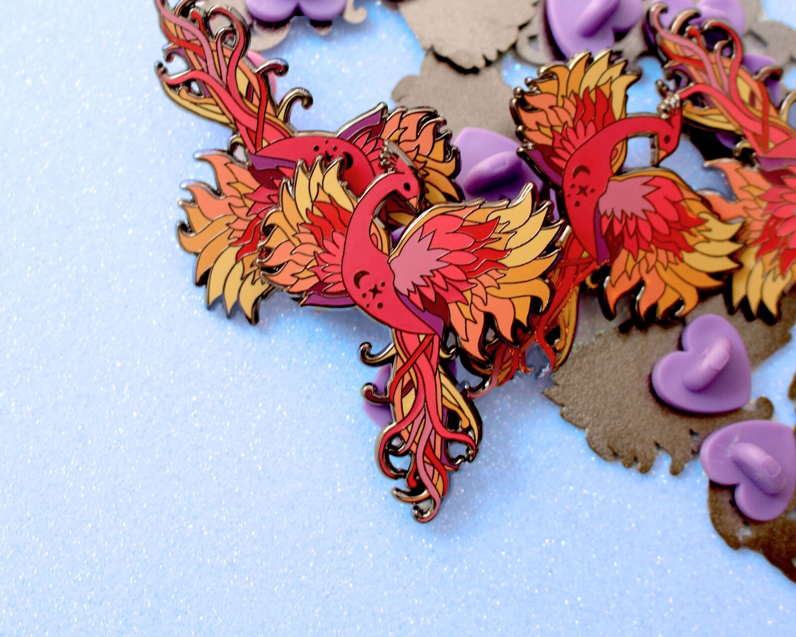 Phoenix Enamel Pin Magic Enamel Pin | Etsy