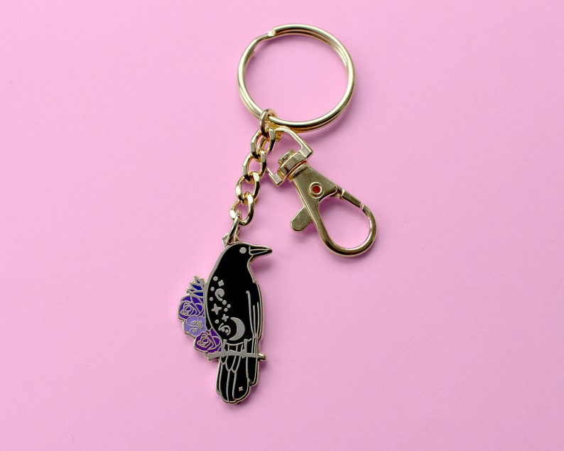 Crow Keychain Bird Keychain Cute Keychain Bird Lover Witch - Etsy UK