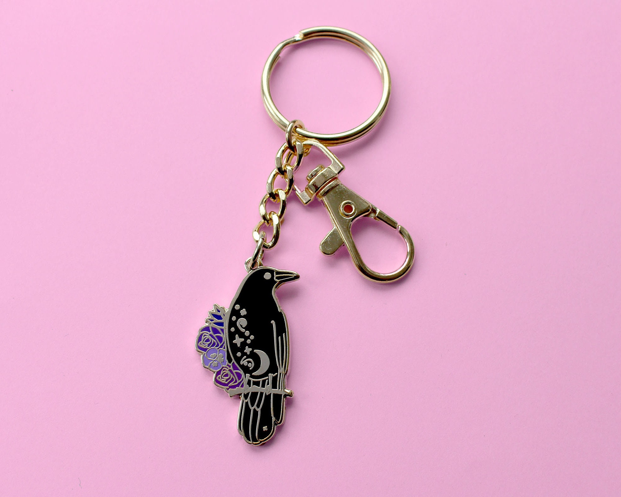 Crow Keychain Bird Keychain Cute Keychain Bird Lover Witch - Etsy UK
