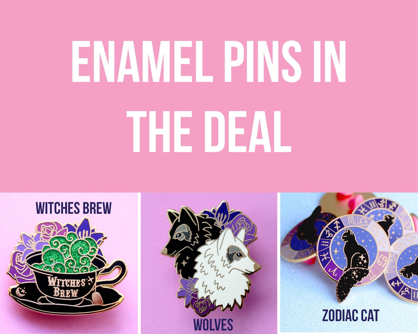 Any 3 Pins Cute Enamel Pin Set Pin Set Pin Gift Pin - Etsy