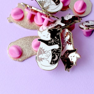 Enamel Cat Pin, Cat Lapel Pin, - Etsy
