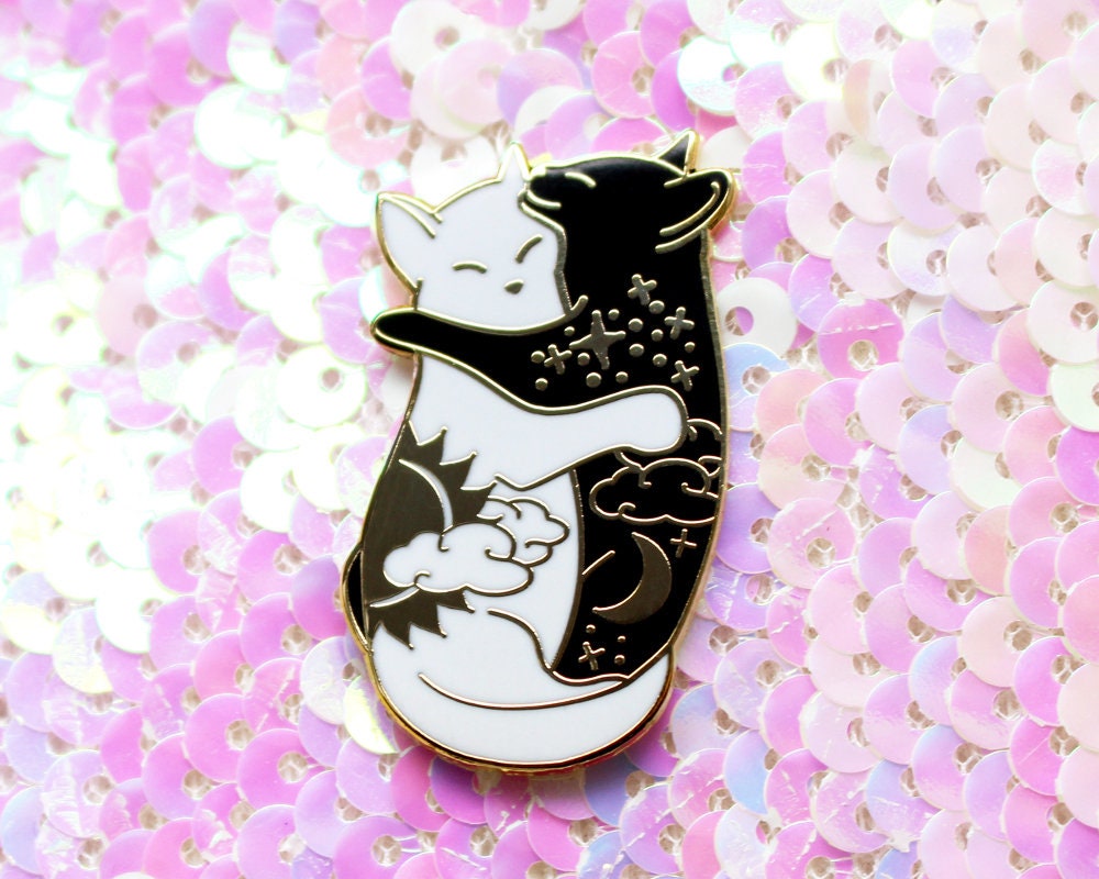 Enamel Cat Pin Cat Lapel Pin - Etsy