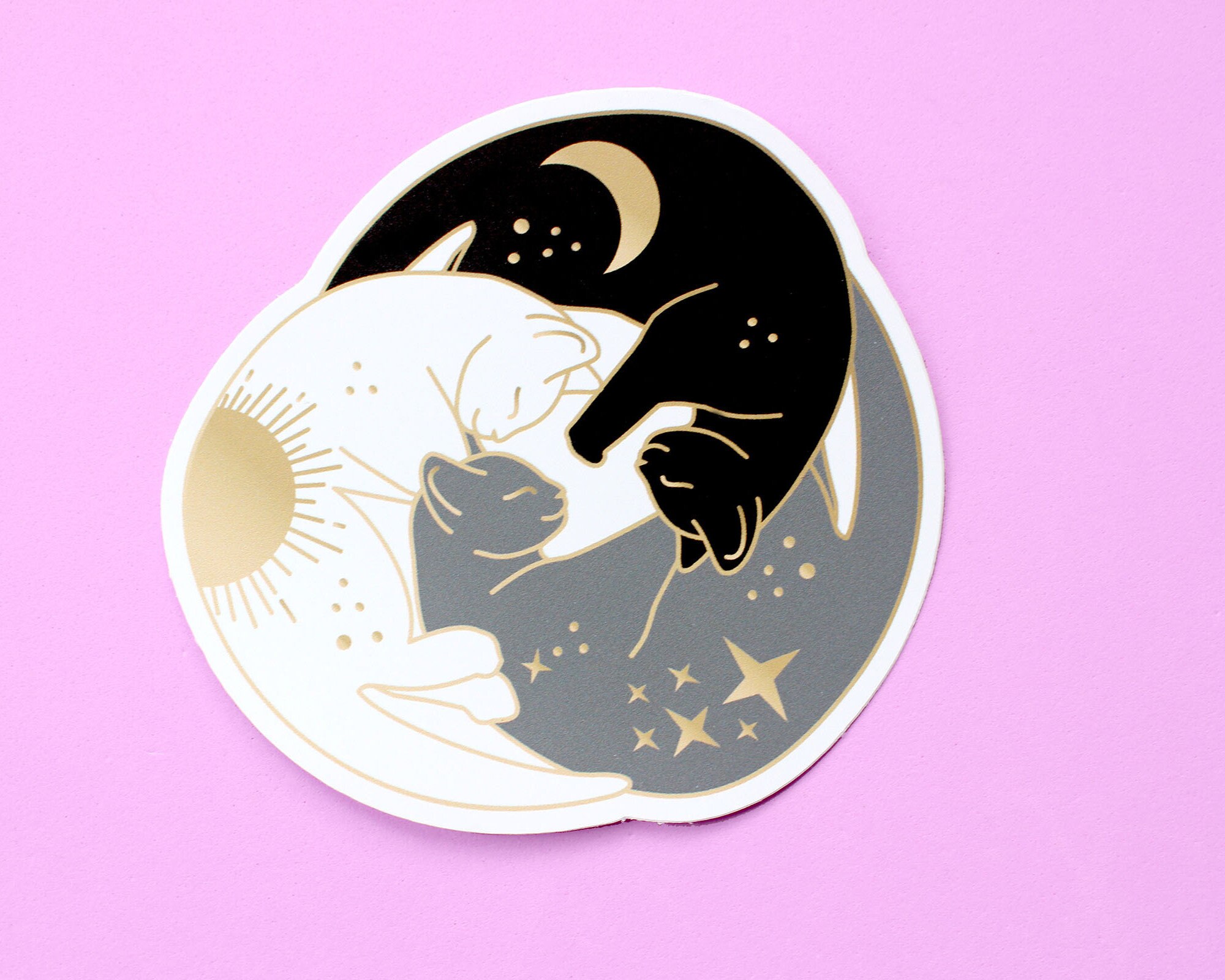 Trio of Cats Sticker Laptop Sticker Cute Vinyl Sticker Black Cat ...