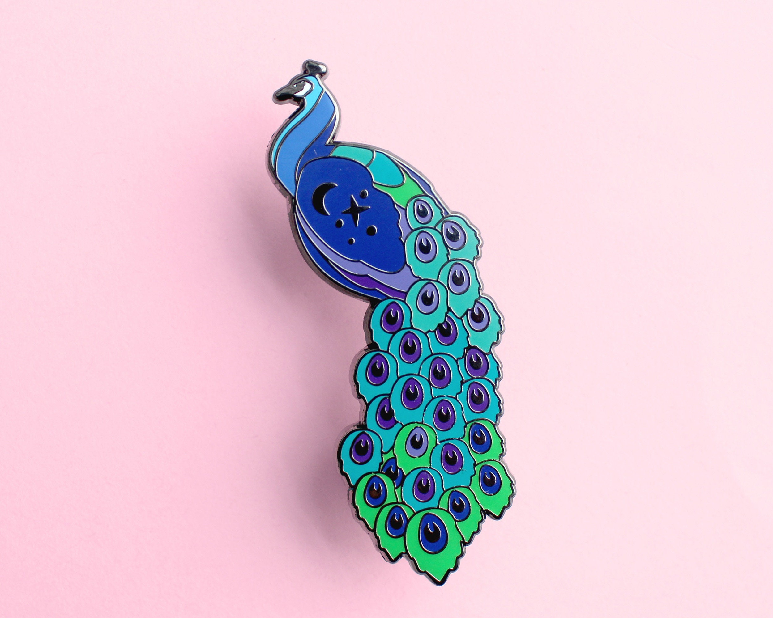 Peacock Enamel Pin Bird Pin Blue Enamel Pin Peacock Jewellery - Etsy UK