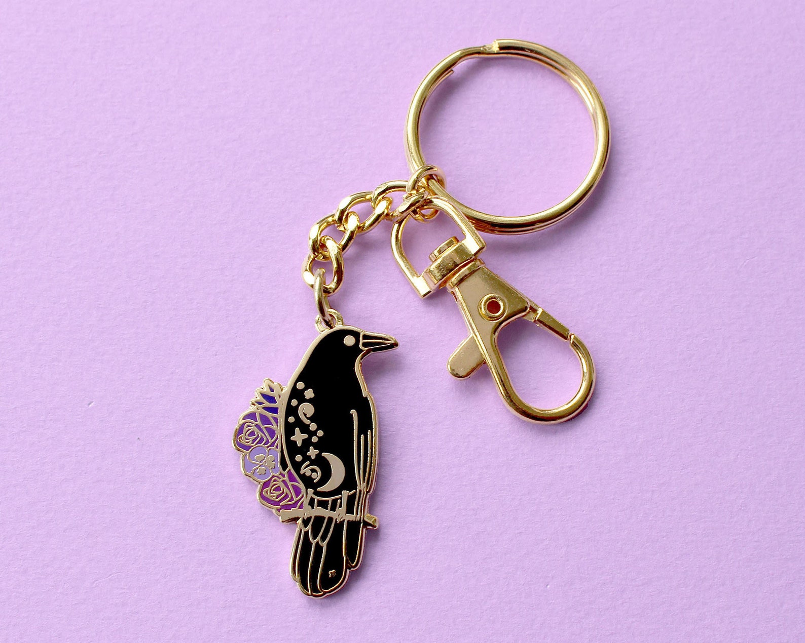 Crow Keychain Bird Keychain Cute Keychain Bird Lover Witch - Etsy