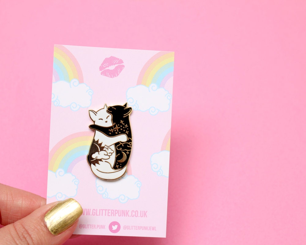 Enamel Cat Pin Cat Lapel Pin - Etsy