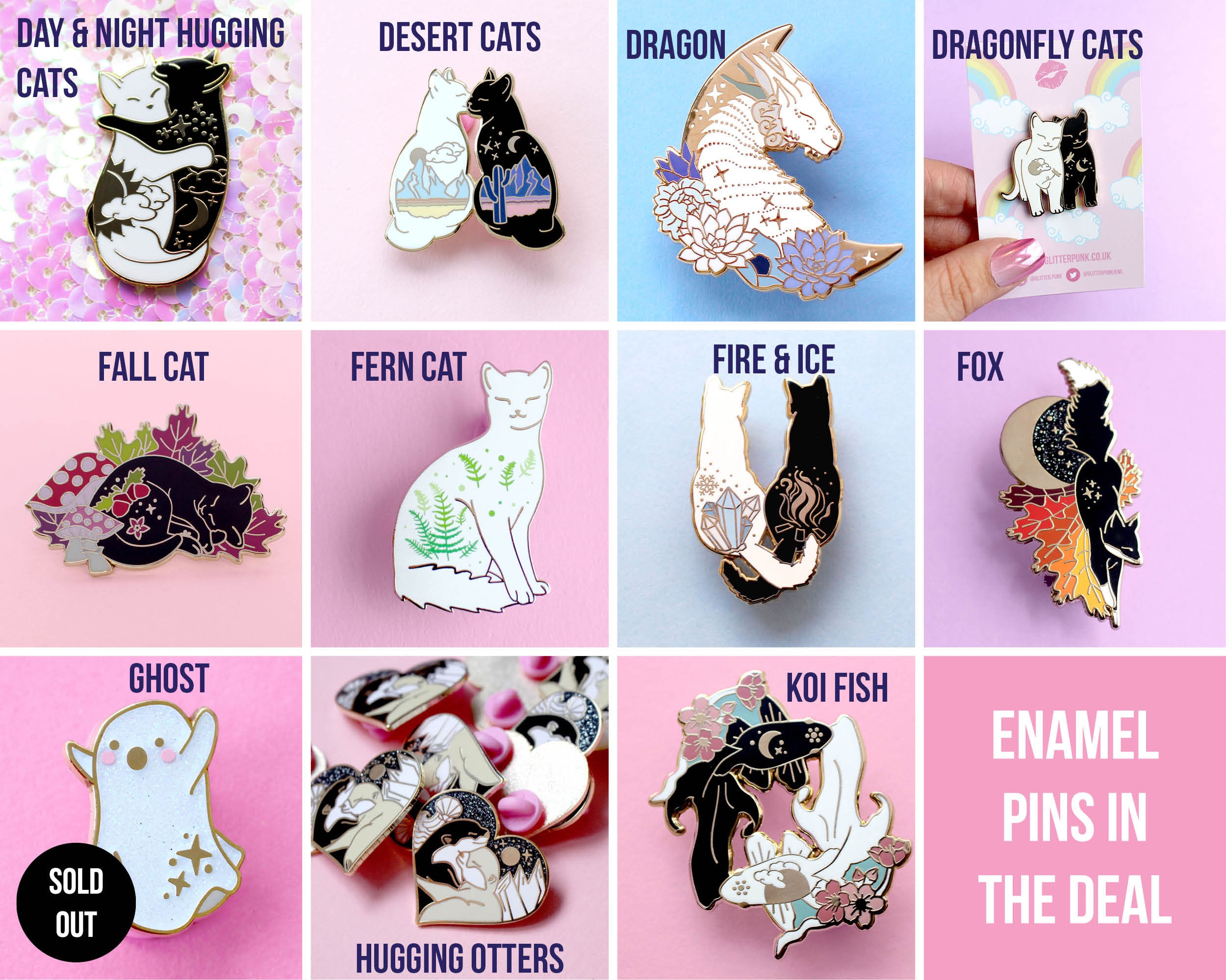 Any 3 Pins Cute Enamel Pin Set Pin Set Pin Gift Pin - Etsy