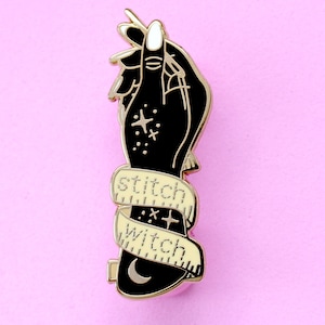 Stitch Witch Enamel Pin Witch Craft Witch Crafty Enamel Pin Craft Pin ...