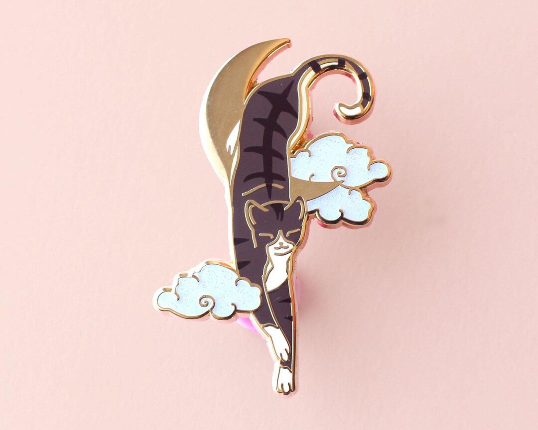 Tabby Cat Enamel Pin; Brown Tabby Cat Gift - Etsy