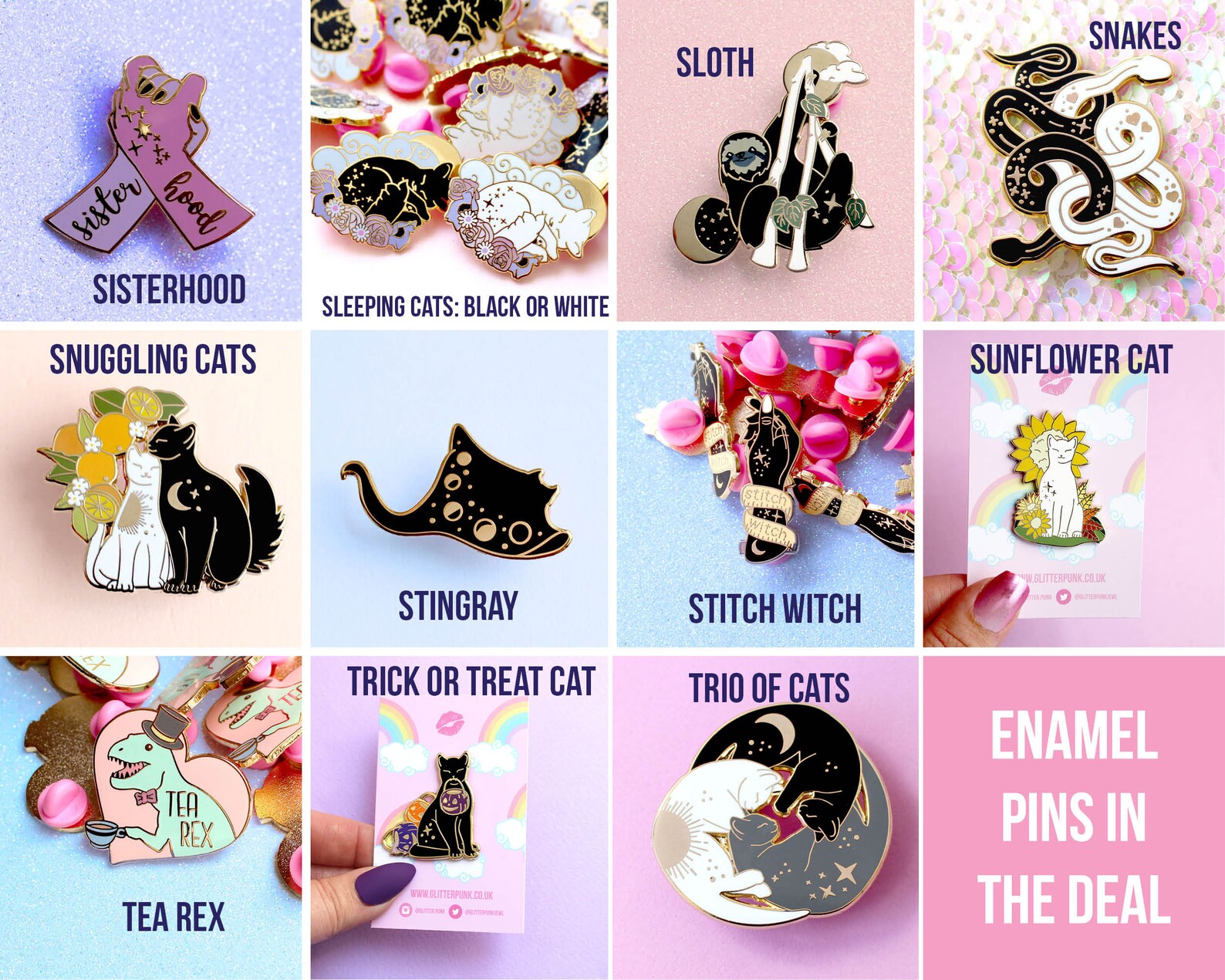 Any 3 Pins Cute Enamel Pin Set Pin Set Pin Gift Pin - Etsy