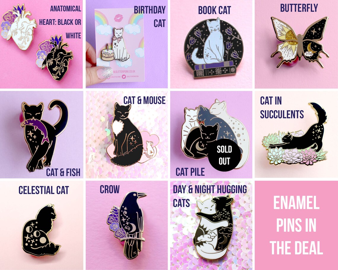 Any 3 Pins Cute Enamel Pin Set Pin Set Pin Gift Pin - Etsy