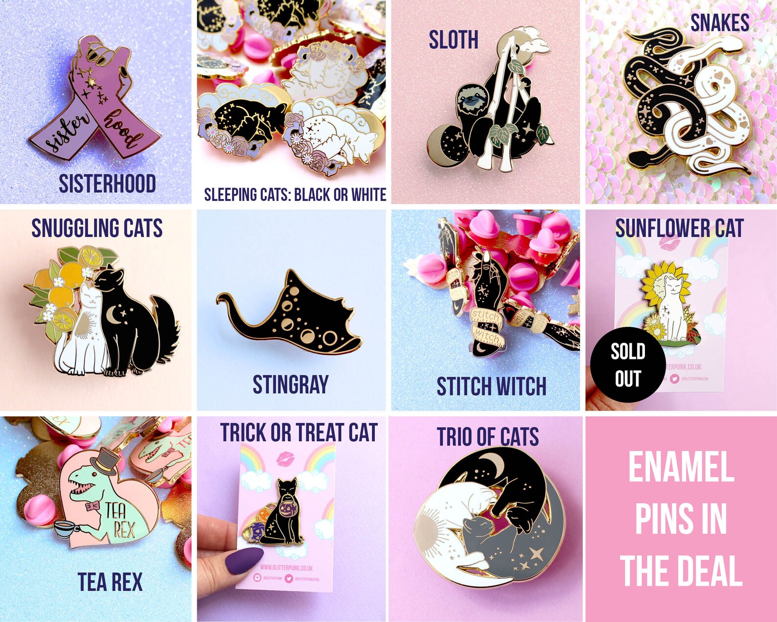 Any 3 Pins Cute Enamel Pin Set Pin Set Pin Gift Pin - Etsy UK