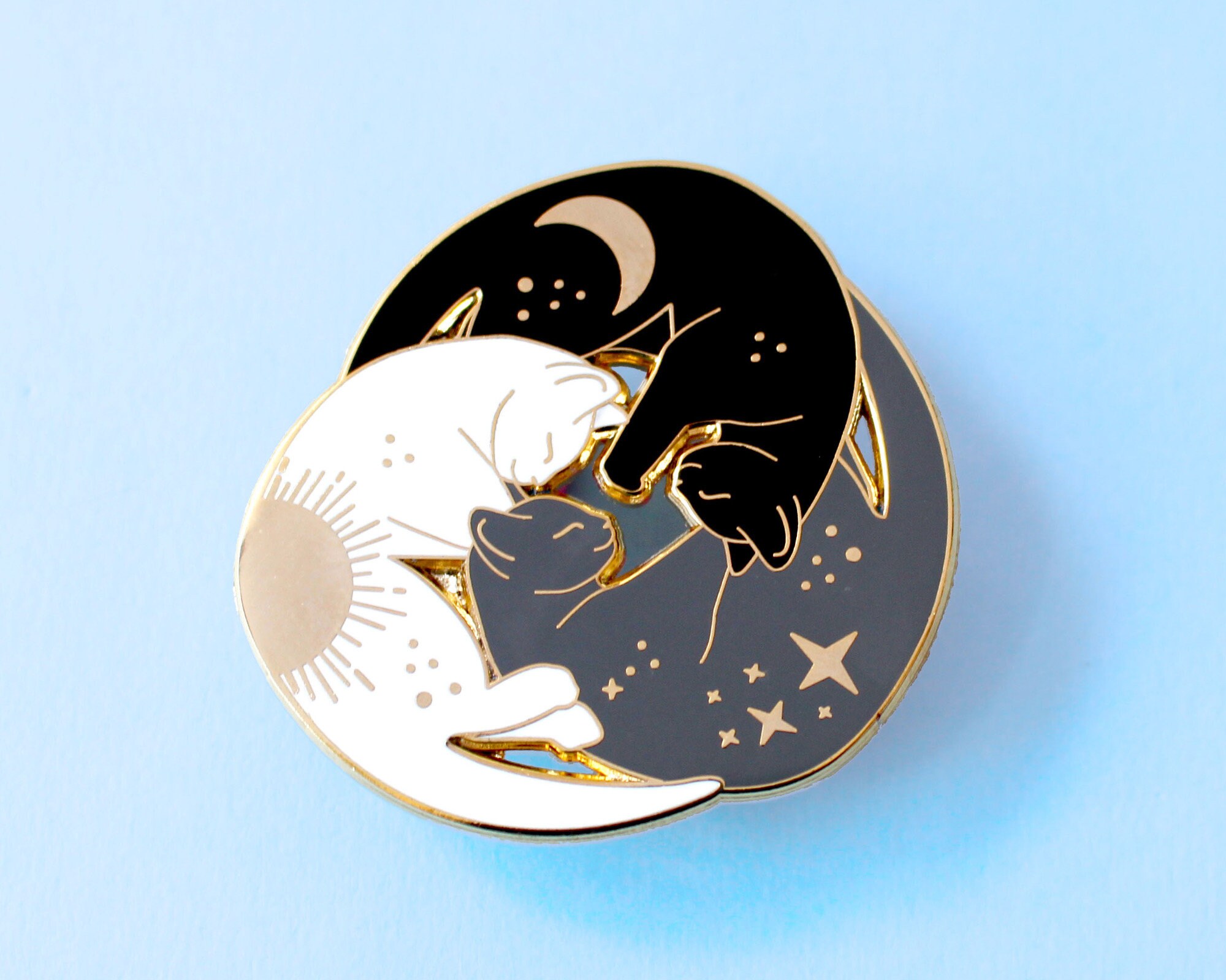 Trio of Cats Enamel Pin Cat Enamel Pin - Etsy