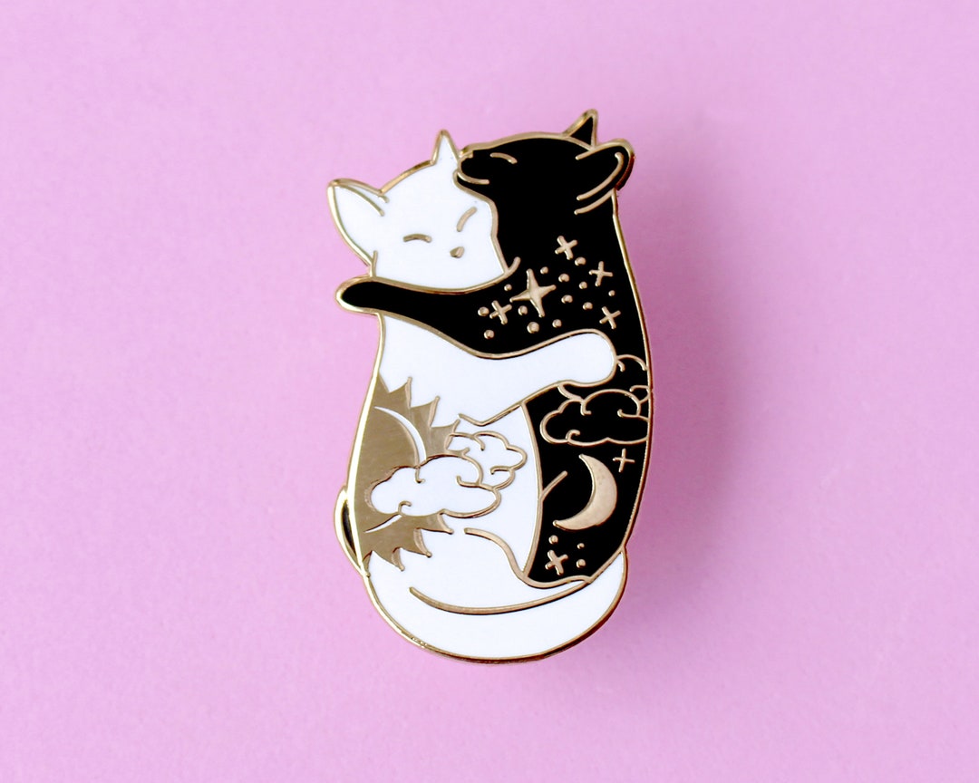 Enamel Cat Pin, Cat Lapel Pin, - Etsy UK