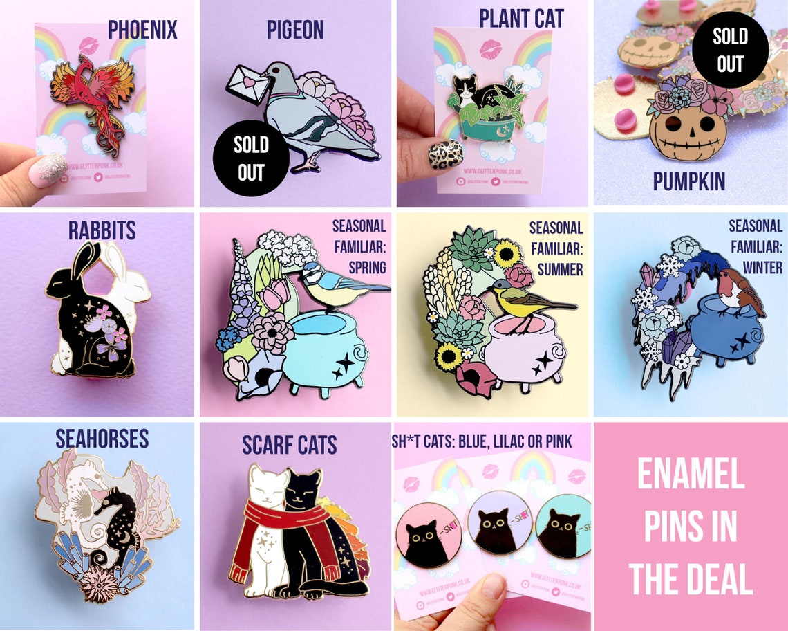 Any 3 Pins Cute Enamel Pin Set Pin Set Pin Gift Pin - Etsy