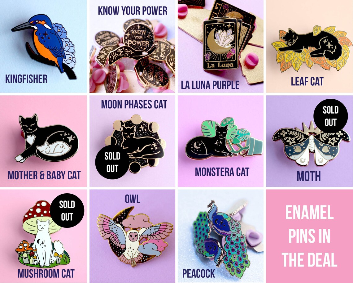 Any 3 Pins Cute Enamel Pin Set Pin Set Pin Gift Pin - Etsy UK