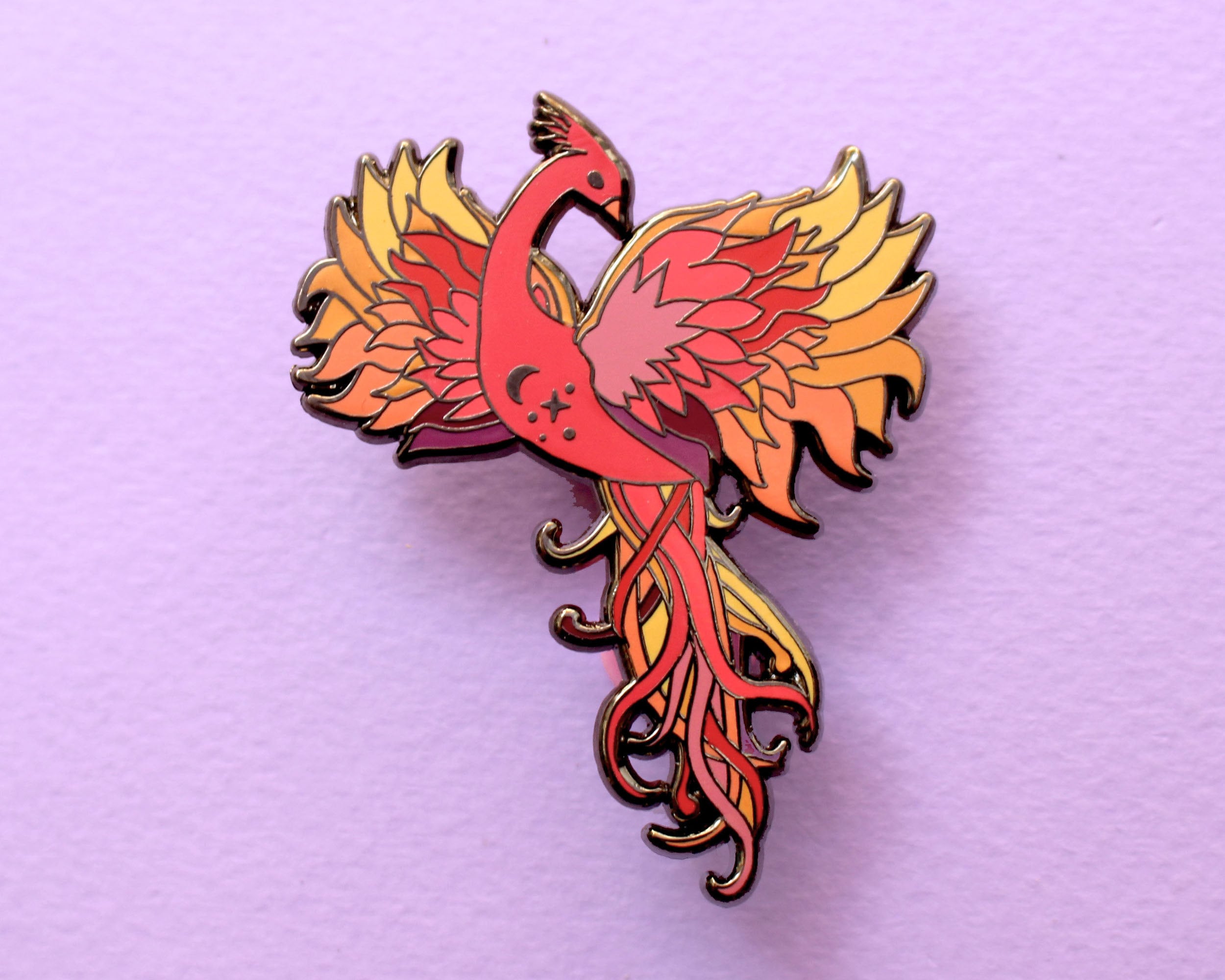Phoenix Enamel Pin Magic Enamel Pin | Etsy