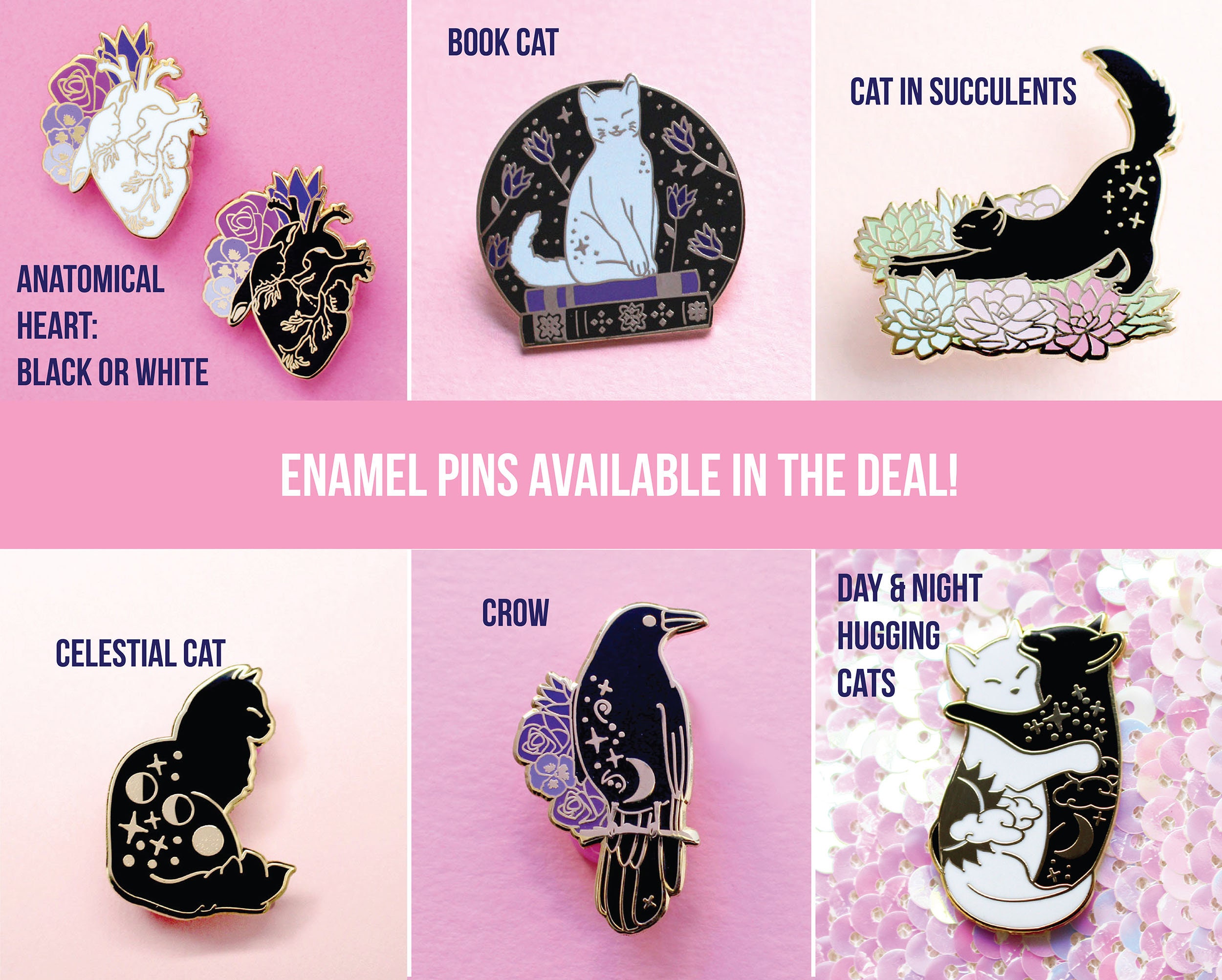 Any 3 Pins Cute Enamel Pin Set Pin Set Pin T Pin Etsy