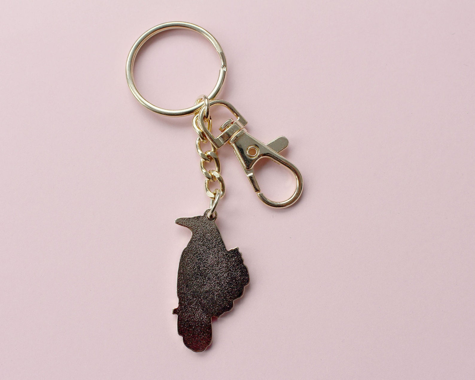 Crow keychain Bird keychain Cute keychain Bird lover Witch | Etsy