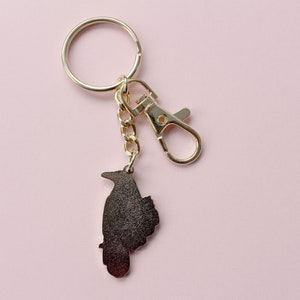 Crow Keychain Bird Keychain Cute Keychain Bird Lover Witch Keychain ...