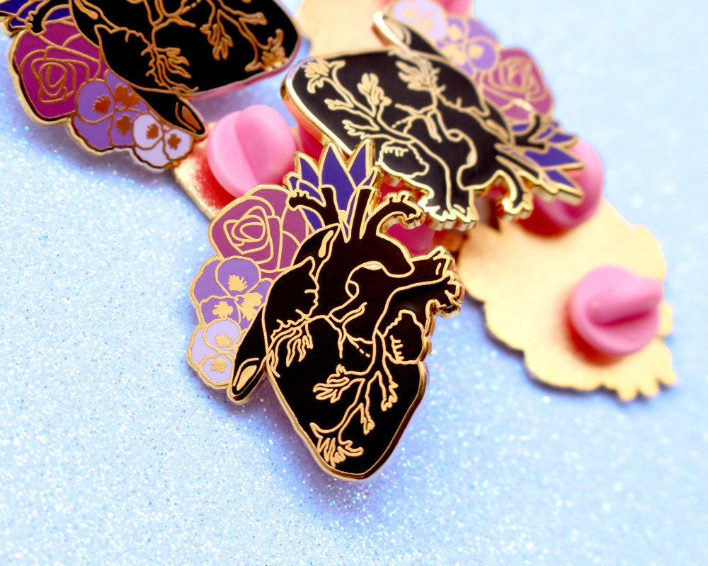 Anatomical Heart Enamel Pin Romantic Pin Romantic Pin Heart - Etsy UK